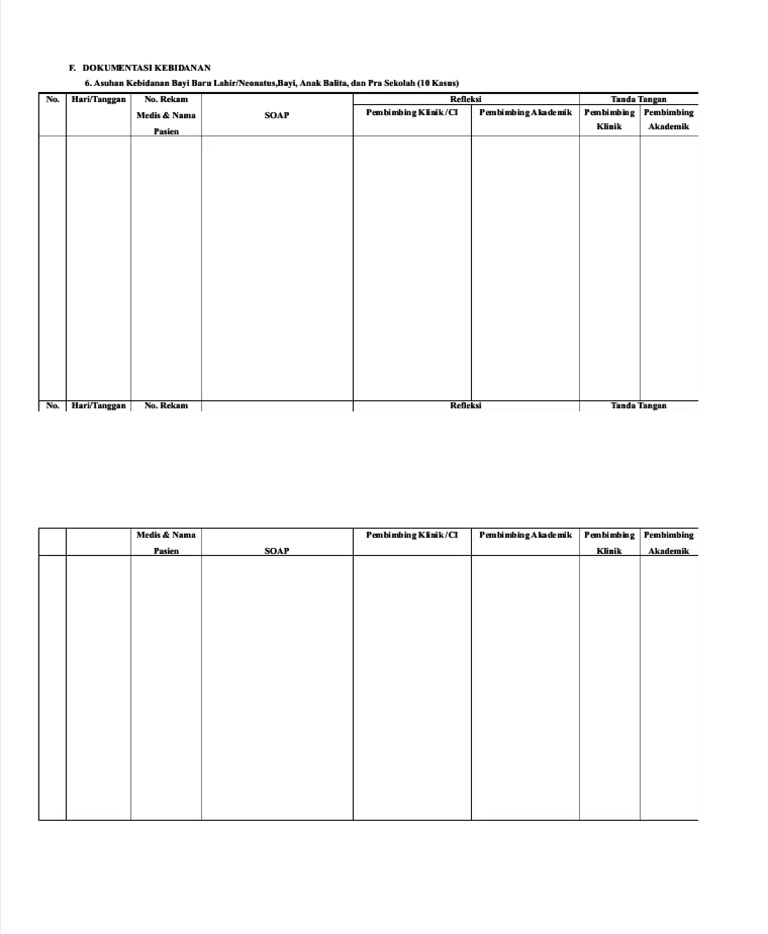 Log Book Stase 6 Asuhan Kebidanan Bayi Baru Lahir - Compress | PDF
