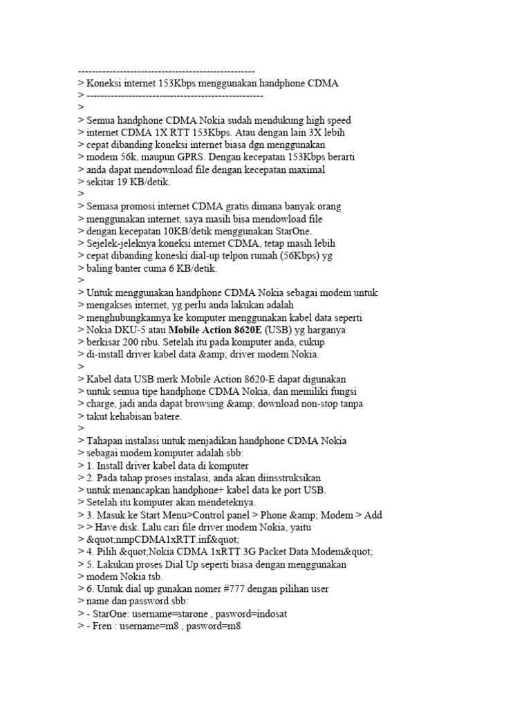 05 PRODUK UTAMA Kabel Data Merek Mobile Action Tipe 8620E | PDF