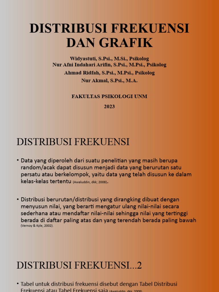 Panduan Distribusi Frekuensi dan Grafik | PDF