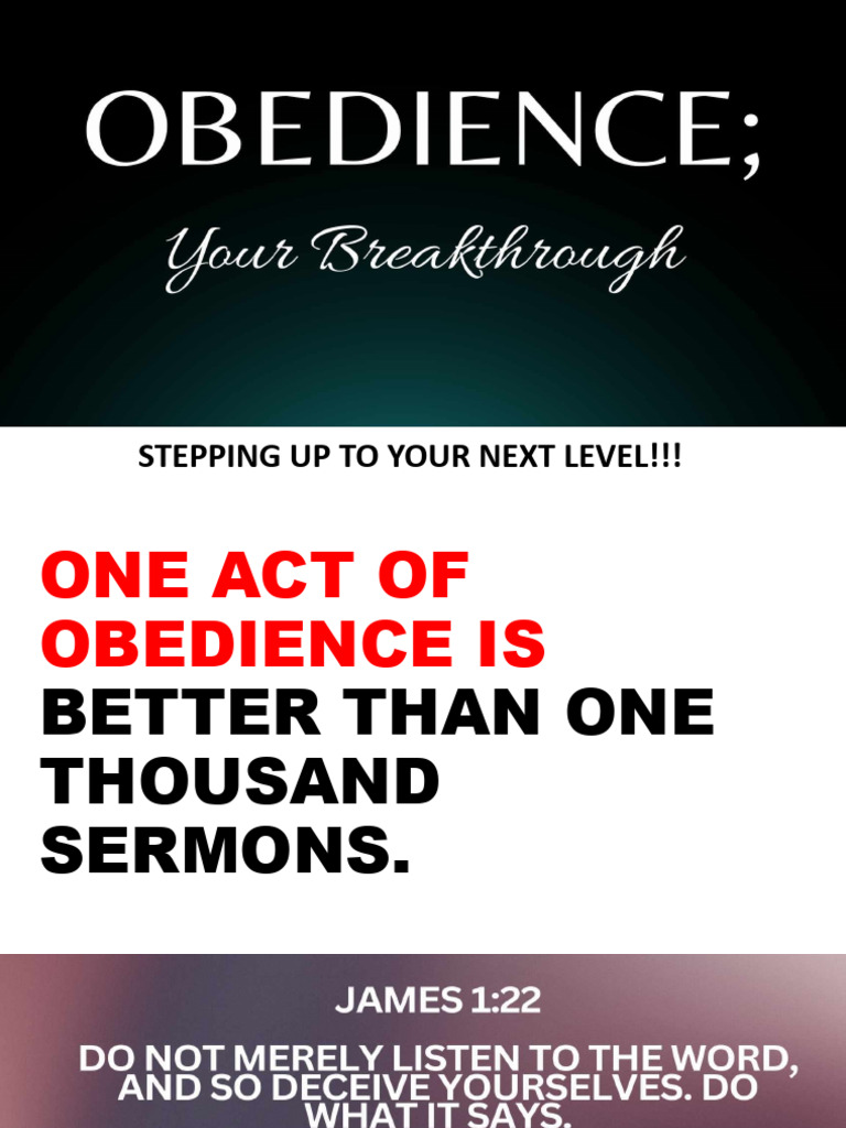 Obedience: Your Path to Breakthrough | PDF