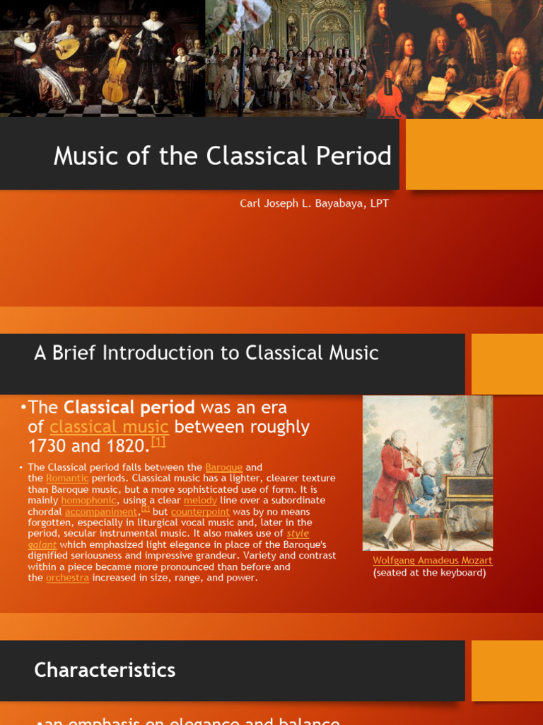 Music of The Classical Period | PDF | Classical Period (Music ...
