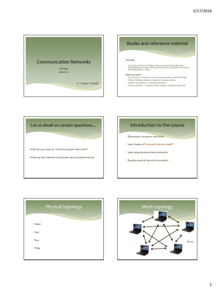 CN Lecture 1-2 | PDF