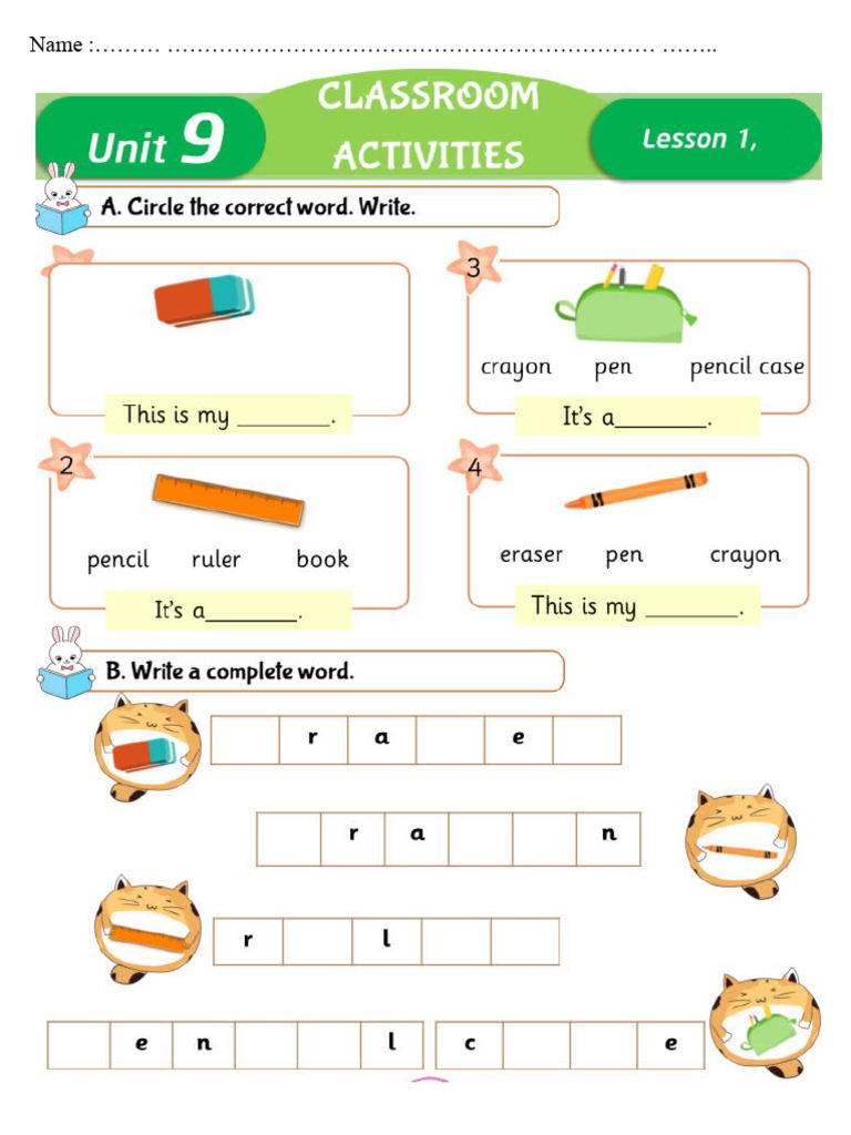 Unit 9 Classroom Activities | PDF