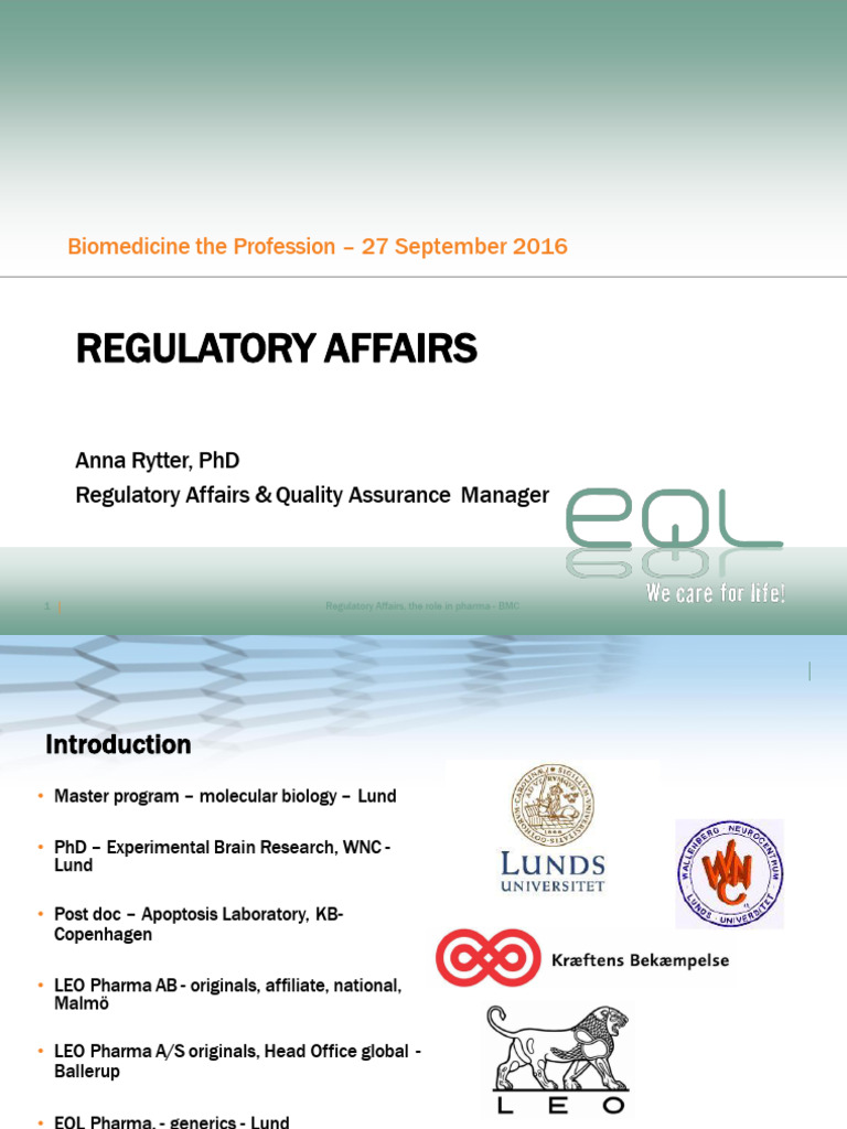 Role of Regulatory Affairs in Pharma | PDF | Pharmacovigilance ...