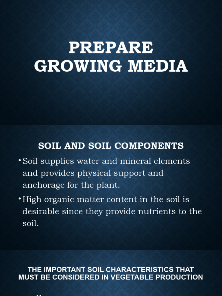 Prepare Growing Media | PDF | Soil | Compost