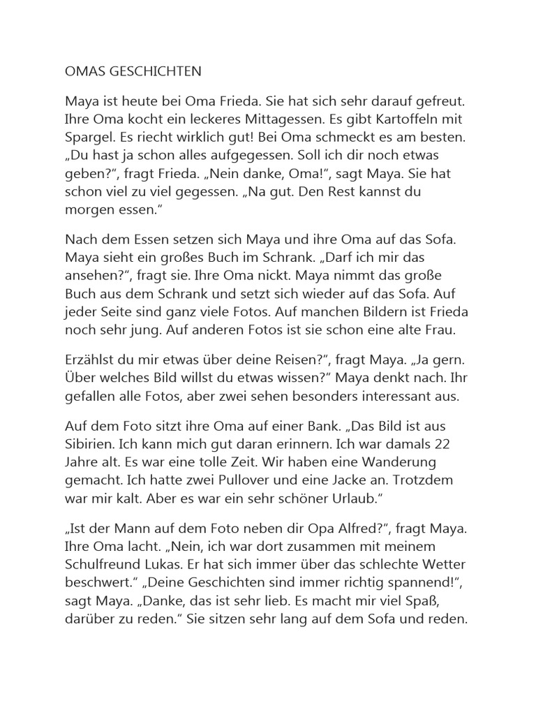 Omas Geschichte | PDF