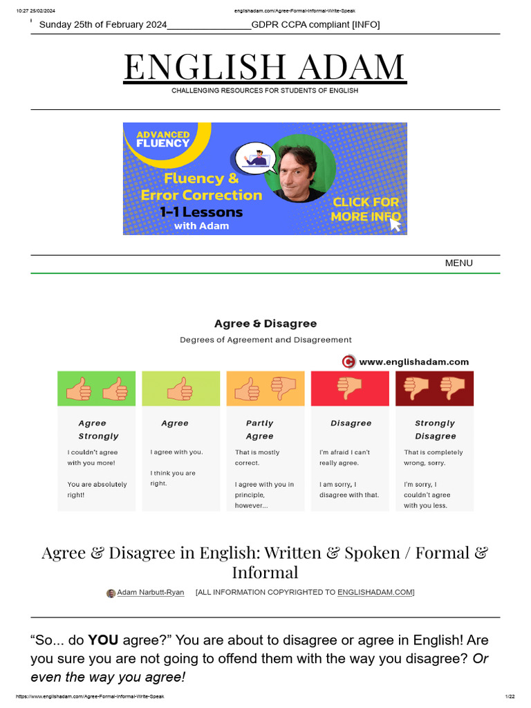 Agree Formal Informal Write Speak | PDF | Language Arts & Discipline ...