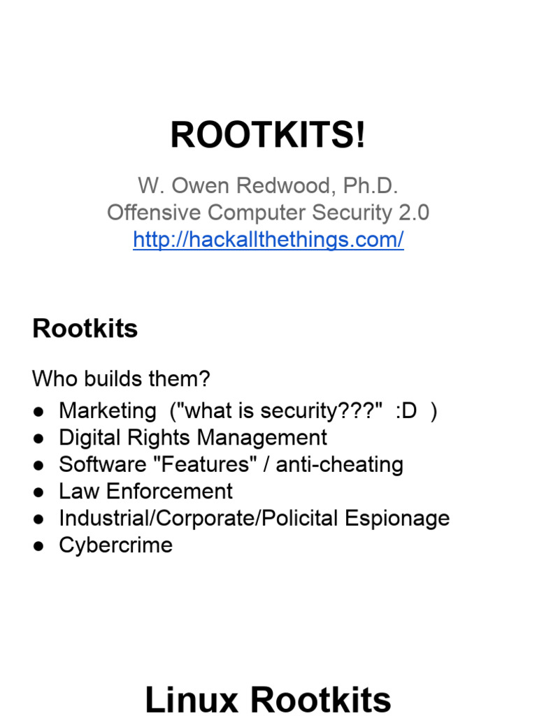 Rootkit | PDF