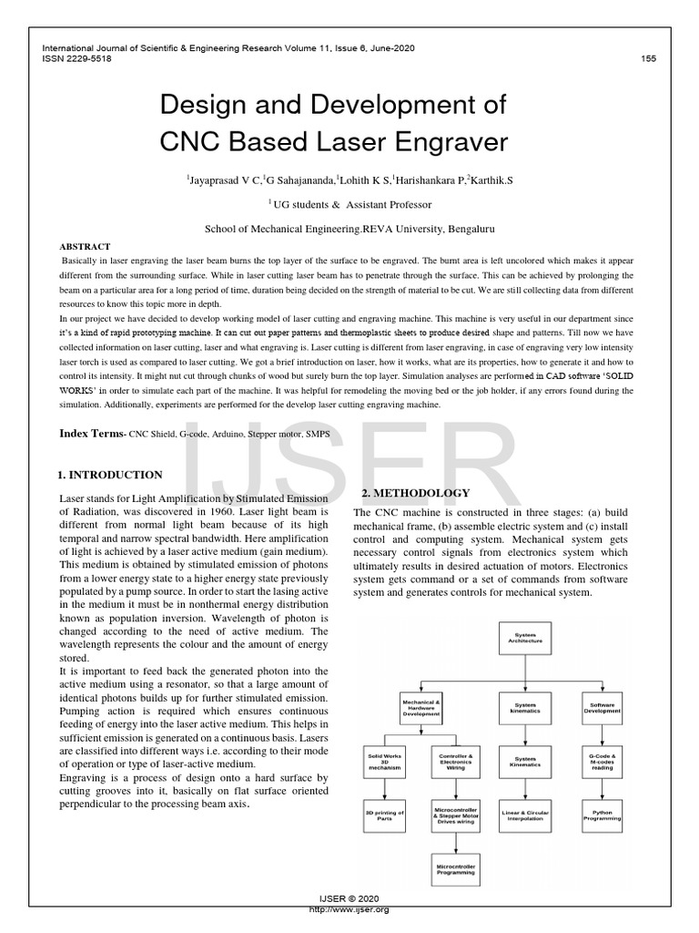 Design and Development of CNC Based Laser Engraver | PDF | Science & Mathematics | Computers
