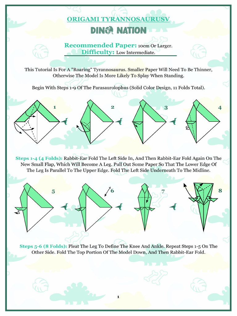 Origami_Dinosaur_Guides | PDF