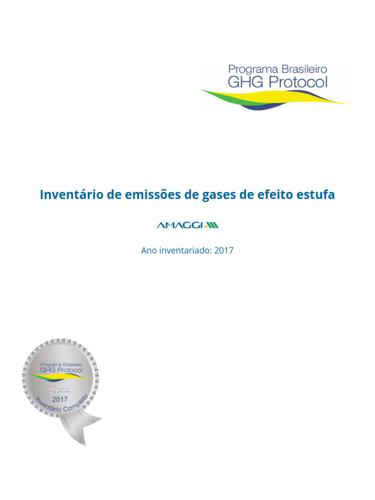 Emissões de GEE da AMAGGI em 2017 | PDF | Gás de efeito estufa ...