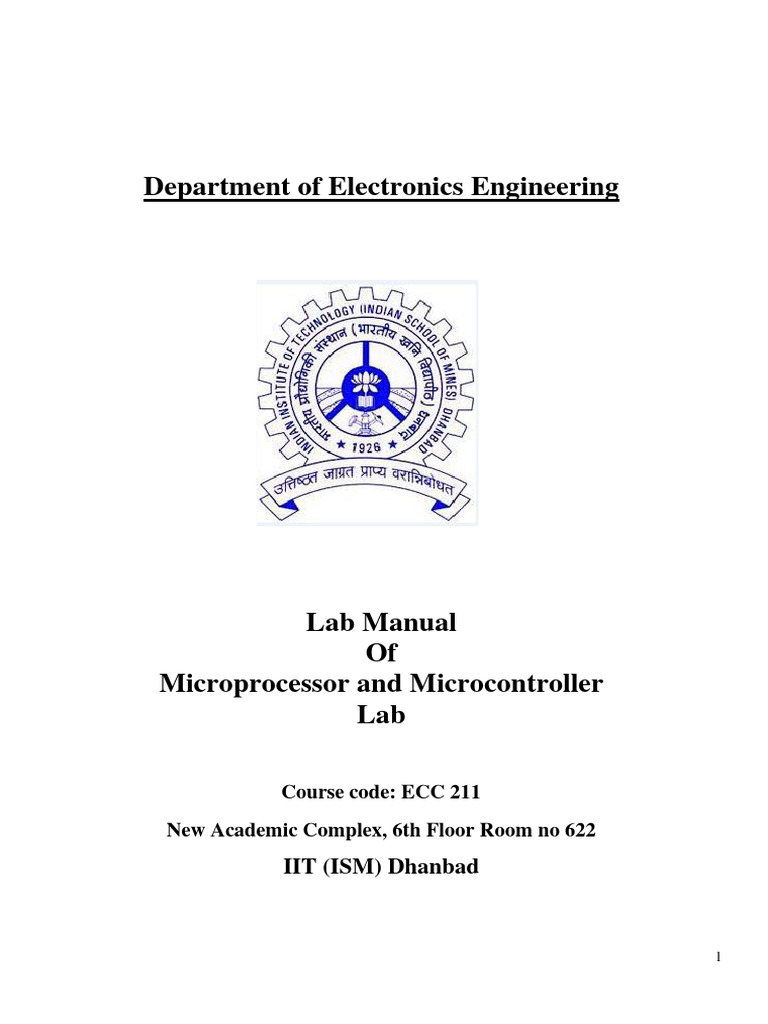 Microprocessor Lab Manual - Final | PDF | Computer Data | Electronic ... Microprocessor Lab Manual - Final | PDF | Computer Data | Electronic ...