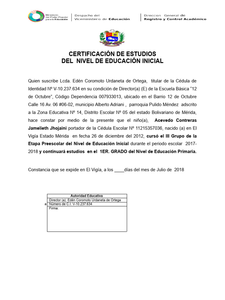 Informe Final Preescolar A | PDF