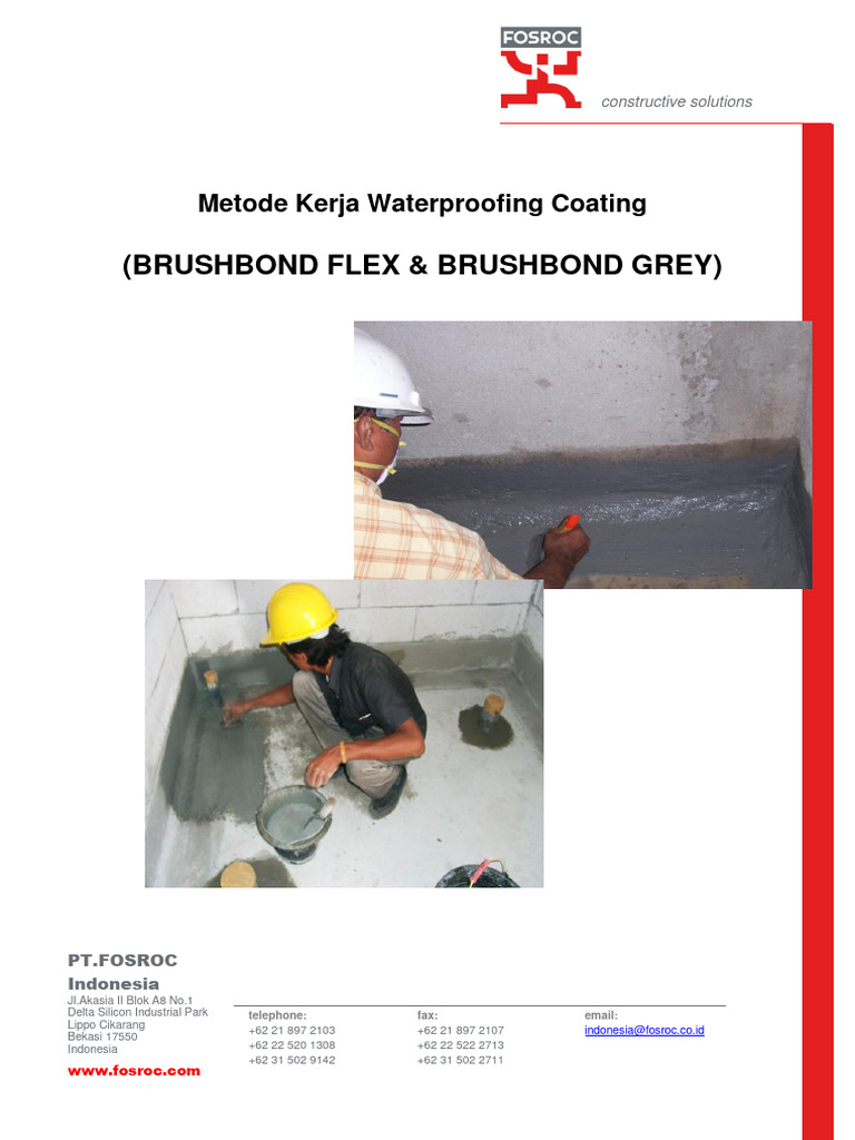 Metode Kerja Waterproofing Coating | PDF