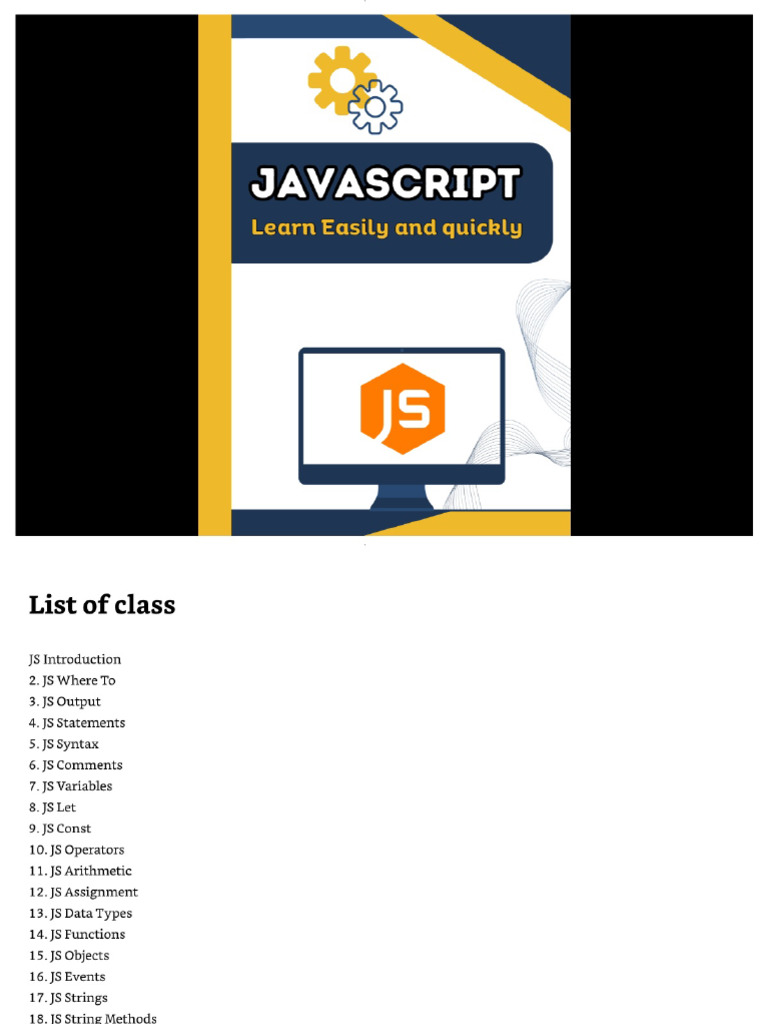 JAVASCRIPT Learn Easily and Quickly | PDF