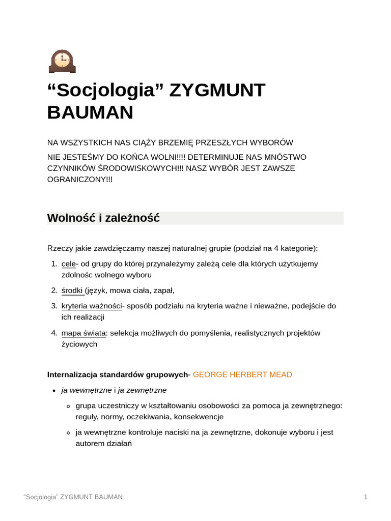 Socjologia Zygmunt Bauman | PDF