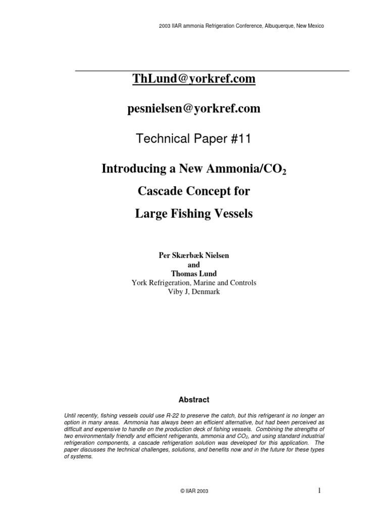 CO2-NH3 Cascade System Technical Paper | PDF | Science & Mathematics | Technology & Engineering
