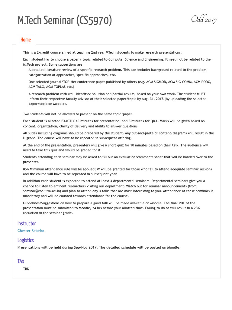 M.Tech Seminar | PDF
