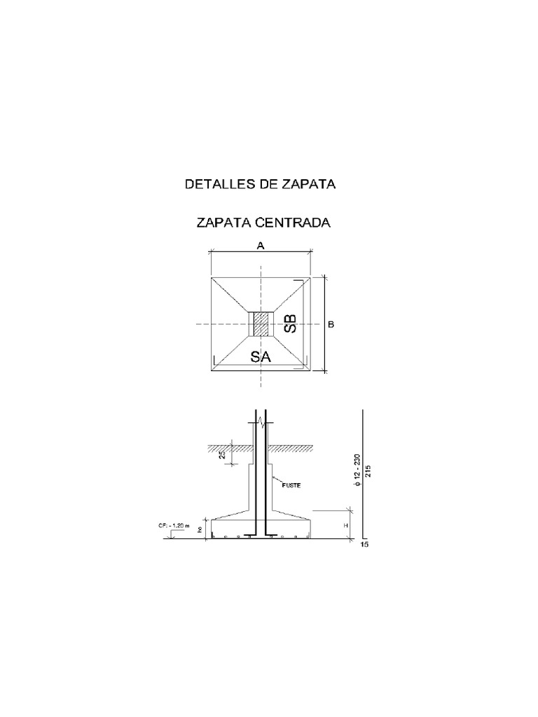 Detalle de Zapata | PDF