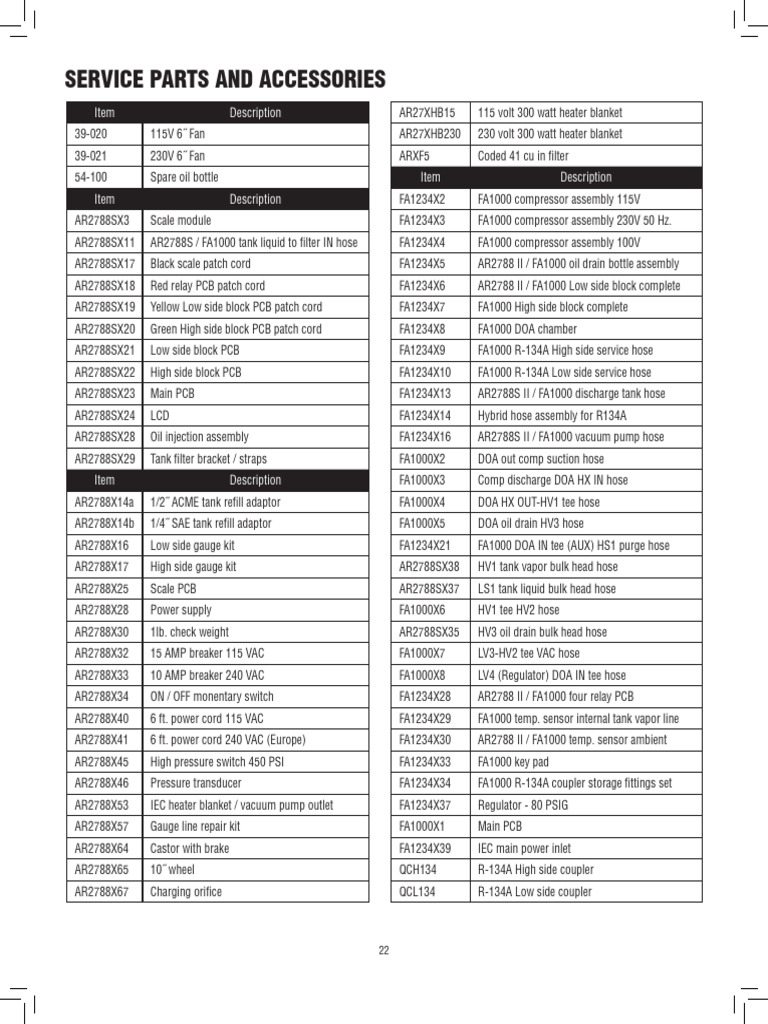 FA1000 Manual REV A | PDF