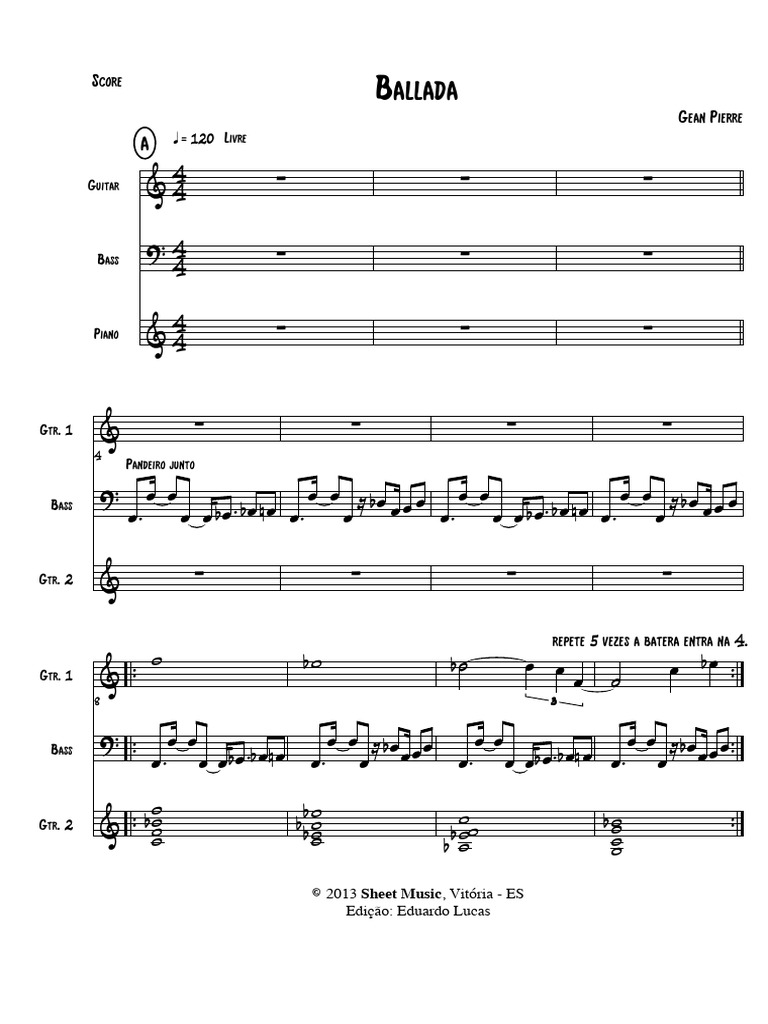 Ballada Completa Composer: Gean Pierre | PDF