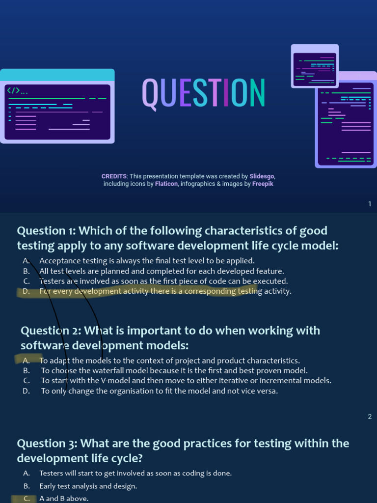 Chapter 2 - Testing Throughout of SDLC - Question | PDF | Software ...