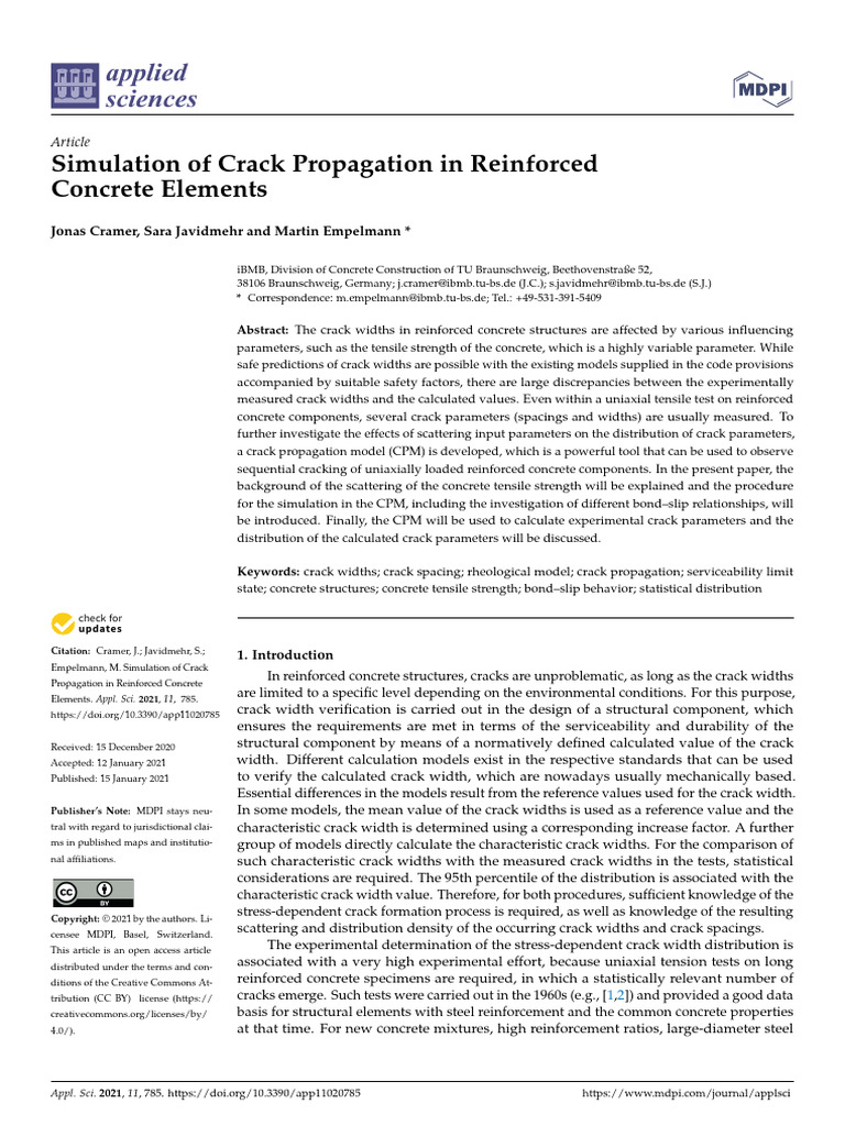 Simulation of Crack Propagation in Reinforced | PDF | Fracture ...