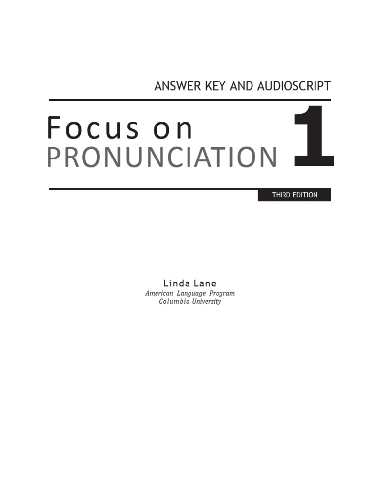 Focus On Pronunciation 1 | PDF
