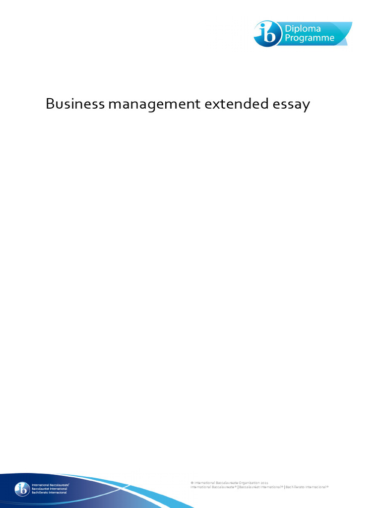IB Business Management EE guide | PDF | Critical Thinking | Knowledge