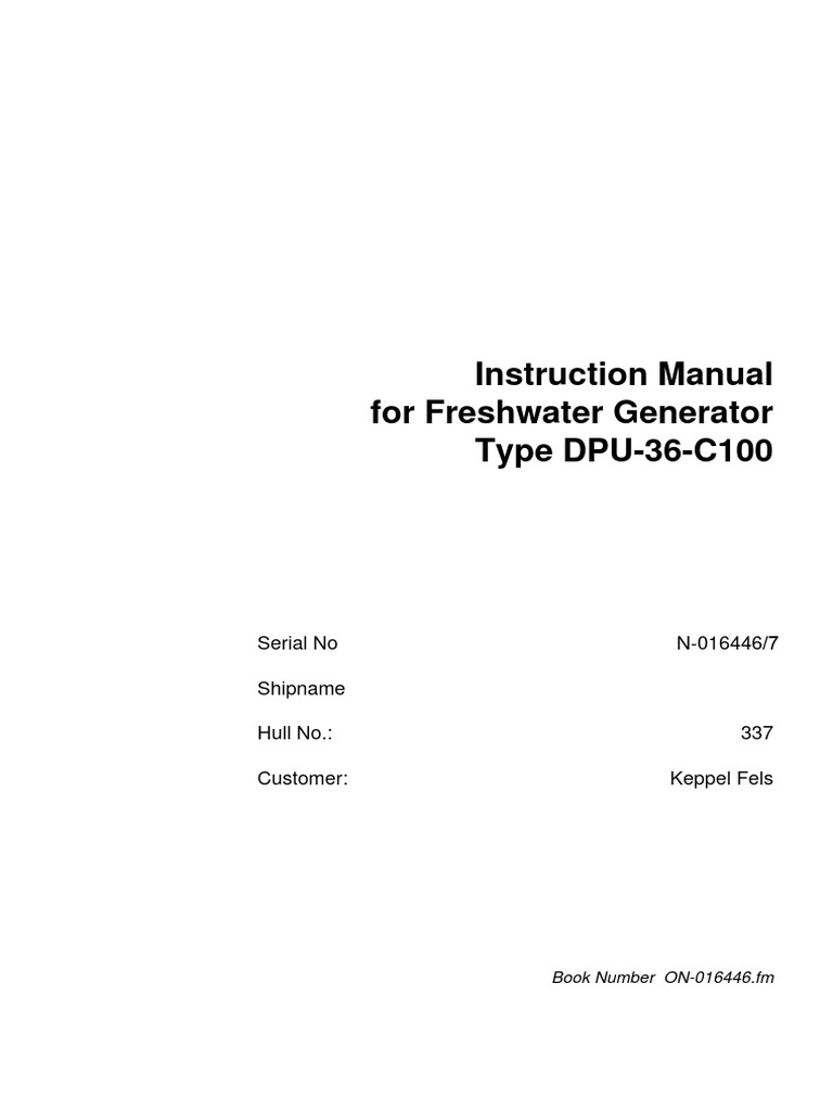 Instruction Manual DPU-36-C100 | PDF | Home & Garden | Technology & Engineering