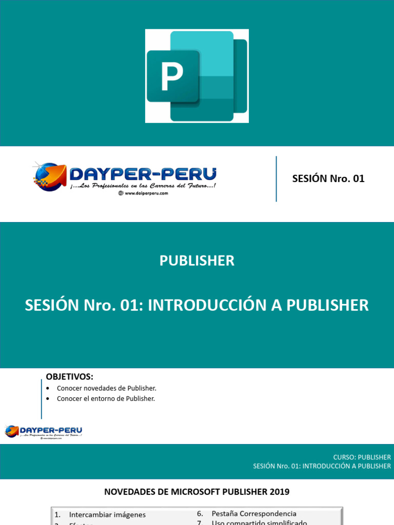 S1 - Resumen - Introduccion A Publisher | PDF