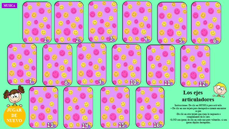 Ejes Articuladores Memorama | PDF