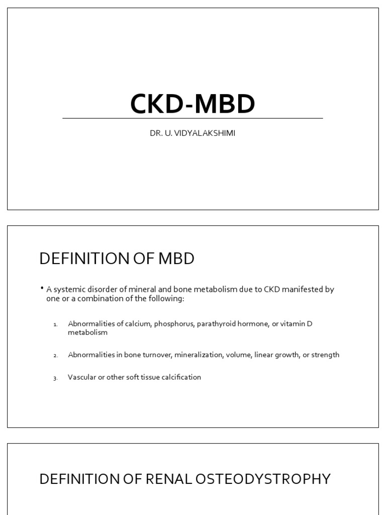 CKD MBD | PDF