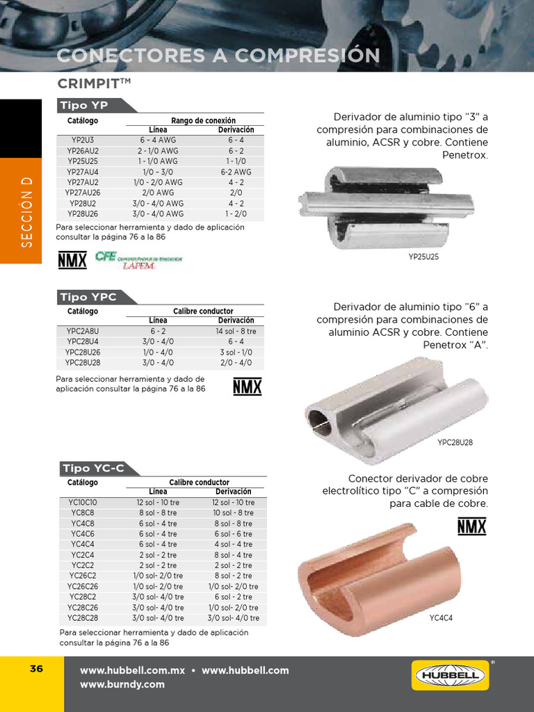 CONECTOR TIPO C-BURNDY | PDF | Equipo eléctrico | Ingeniería de Edificación