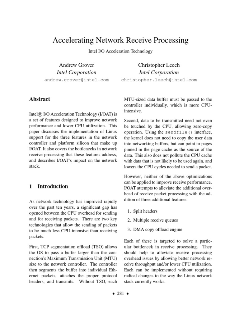 Accelerating Network Receive Processing - Intel IO Acceleration Technology (Ols2005v1-Pages-289 ...