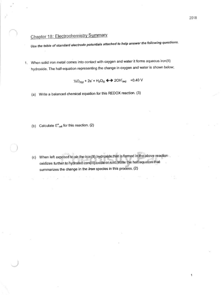 Chapter 18 Supplemental Assignment (2020) With Key Attached | PDF