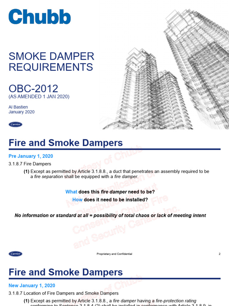 Chubb Ontario Smoke Dampers | PDF