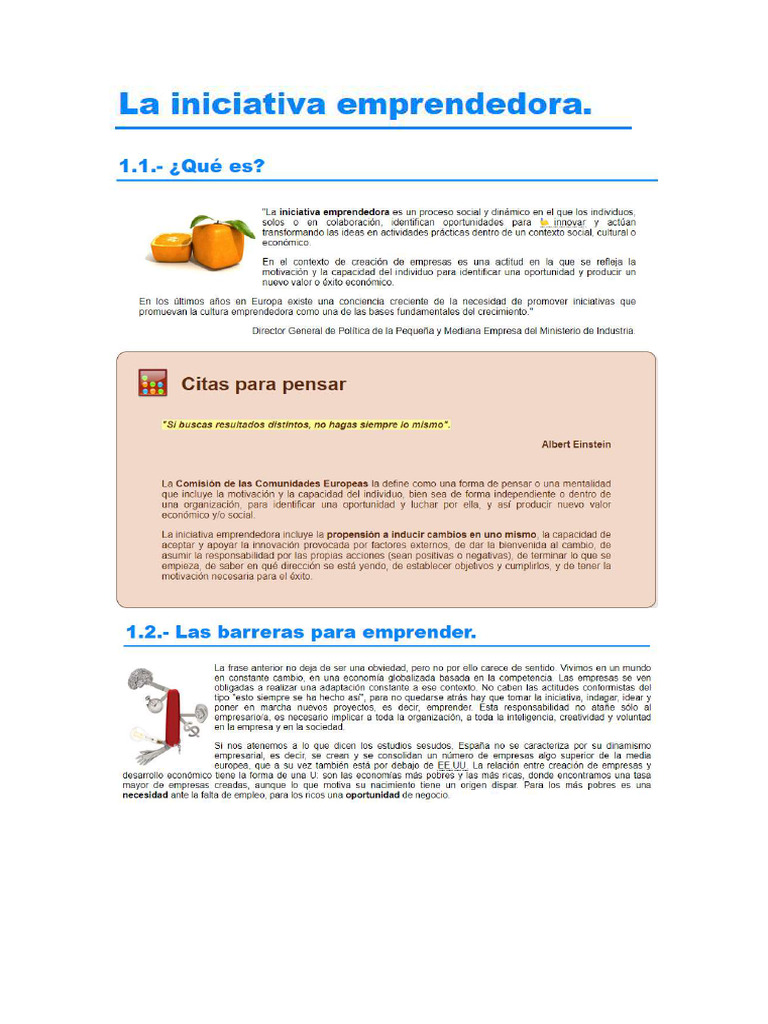 La Iniciativa Emprendedora | PDF