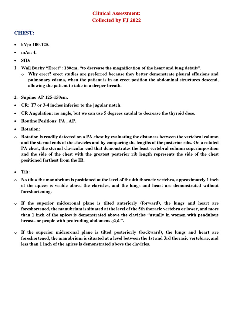 Chest Assessment | PDF | Thorax | Lung