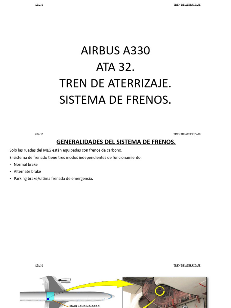 07_ATA 32_Sistema de Frenos. | PDF | Tren de aterrizaje | Ingeniería ...