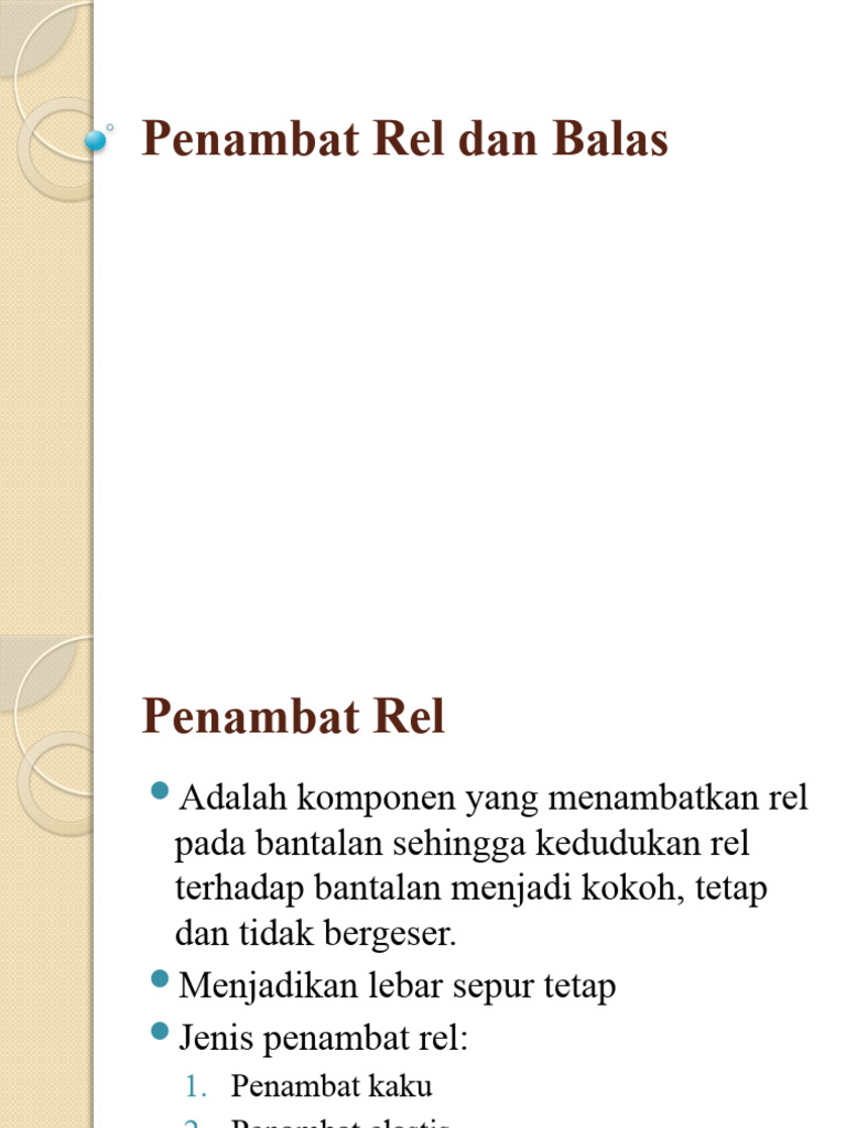 3.penambat Rel Dan Balas | PDF | Griya & Taman | Teknologi & Rekayasa