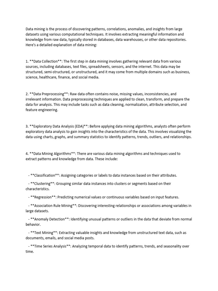 Data Mining Is The Process of Discovering Patterns | PDF | Data Mining | Data