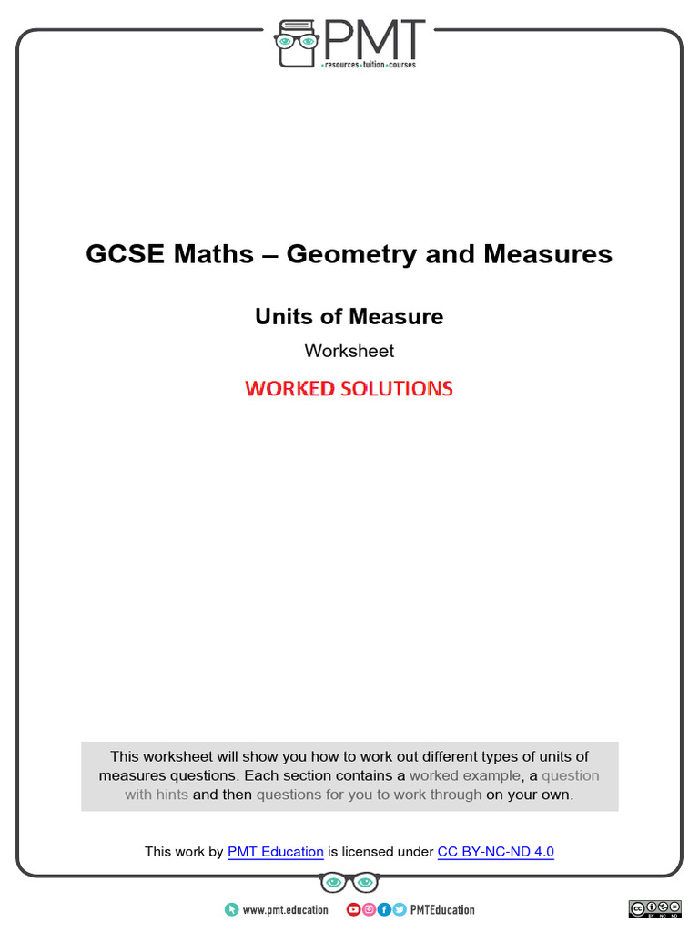 A. Units of Measure Solutions | PDF | Litre | Pint