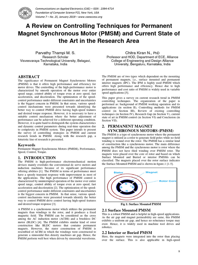 A Review On Controlling Techniques For Permanent Magnet 1gz7e88qql ...