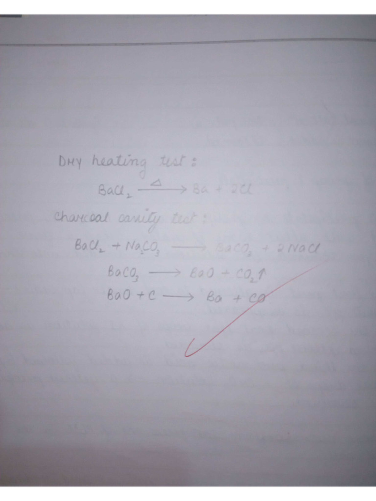 Salt Analysis BaCl2 | PDF