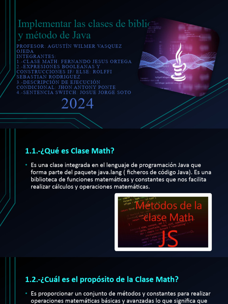 clase math | PDF | Pi | Java (lenguaje de programación)