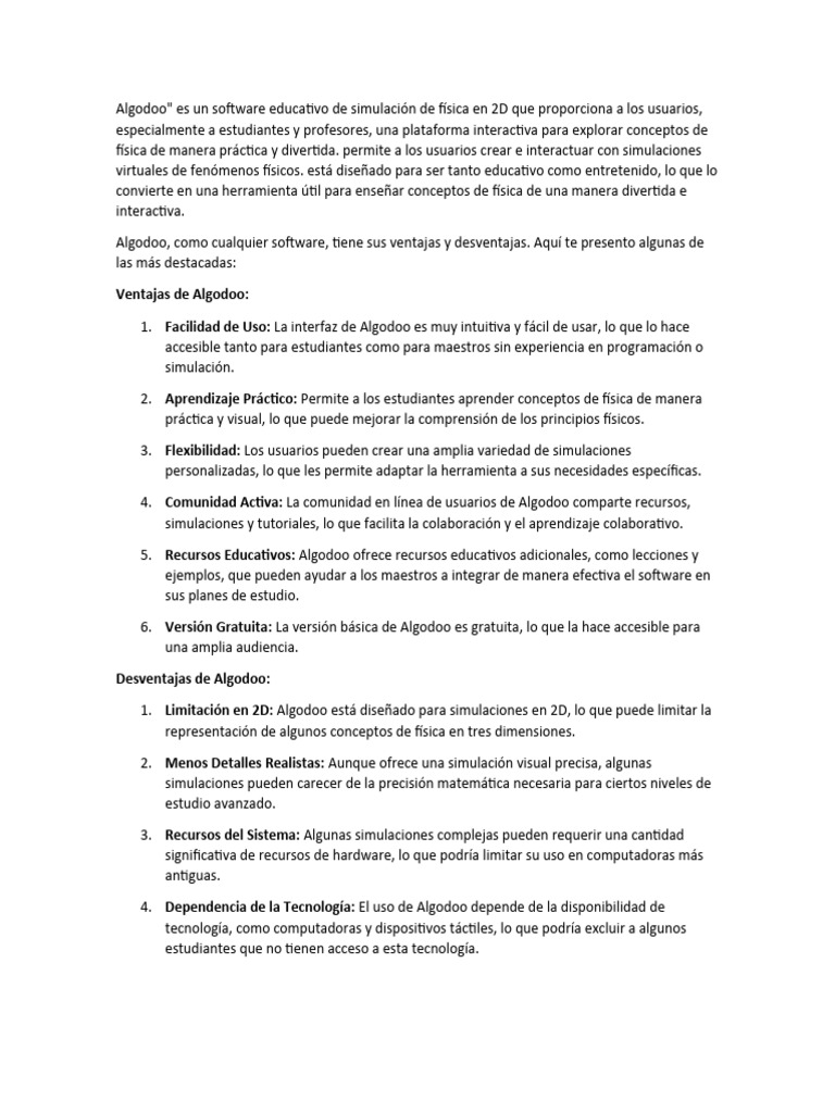 Algodoo Descargar Gratis Pdf Simulación Software