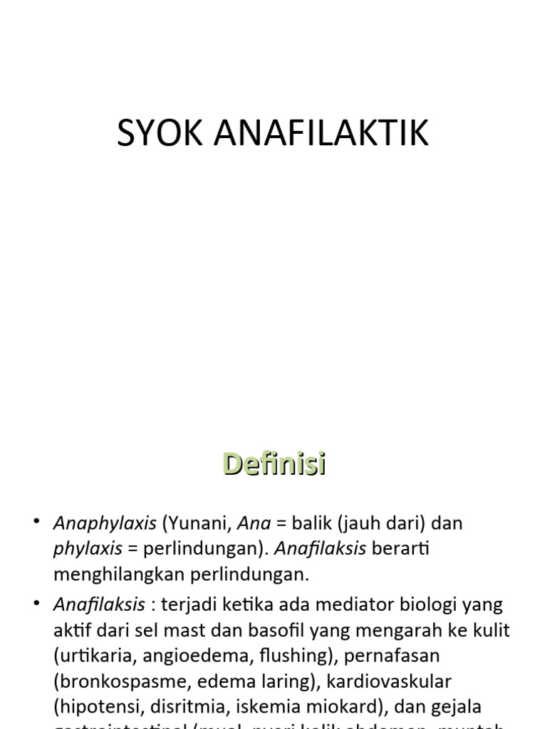 Syok Anafilaktik | PDF