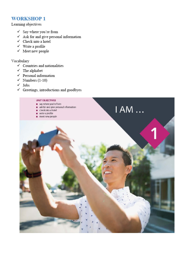 Inglés I Workshop 1 | PDF