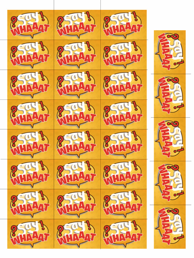 Fundo de Cartas para o Jogo Say Whaaat | PDF